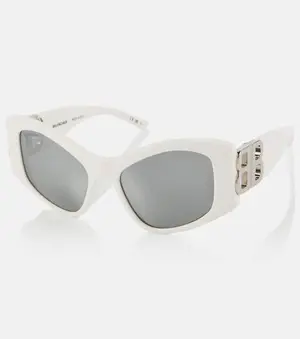 Balenciaga Dynasty Rectangular Sunglasses - White