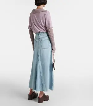 FRAME Dorothy Maxi Denim Skirt