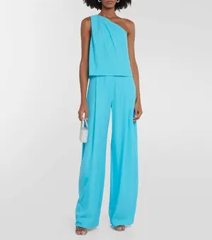 THE SEI One-shoulder Draped Crepe Top