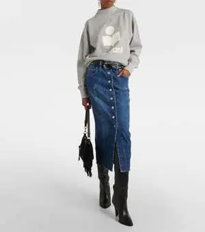 MARANT ETOILE Vandy Denim Midi Skirt