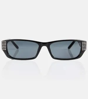 Magda Butrym X Linda Farrow Embellished Sunglasses - Black