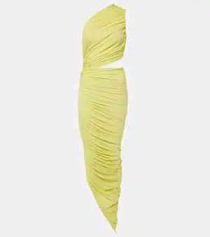 Alaïa Ruched Cutout Jersey Gown