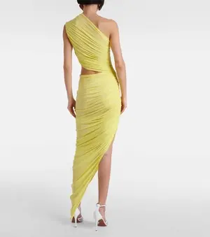 Alaïa Ruched Cutout Jersey Gown