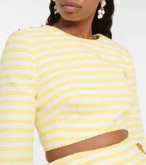 Zimmermann Hide Tide Striped Crop Top