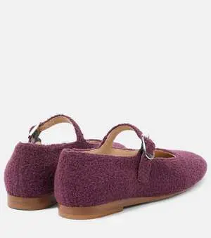 Le Monde Beryl Boucle Mary Jane Flats - Burgundy