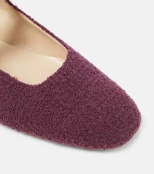 Le Monde Beryl Boucle Mary Jane Flats - Burgundy