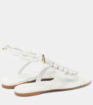 GIANVITO ROSSI Capua Braided Gladiator Sandals