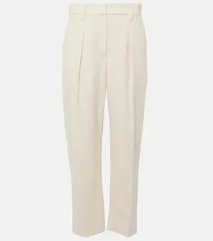 Brunello Cucinelli Gabardine High-rise Straight Pants