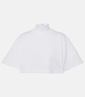 Alaïa Cotton Turtleneck Top - White