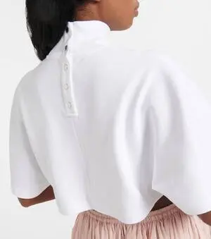 Alaïa Cotton Turtleneck Top - White