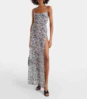 BANANHOT Sahara Zebra-print Maxi Dress