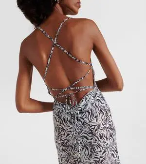 BANANHOT Sahara Zebra-print Maxi Dress