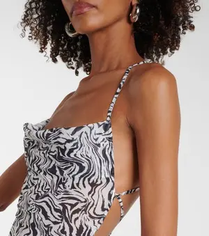 BANANHOT Sahara Zebra-print Maxi Dress