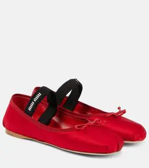 Miu Miu Satin Ballerinas