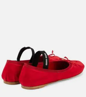 Miu Miu Satin Ballerinas