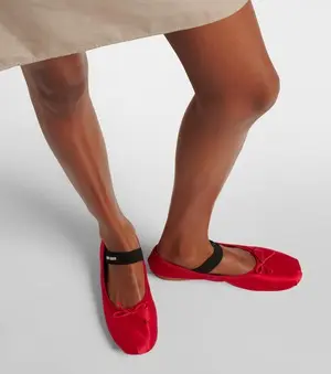 Miu Miu Satin Ballerinas