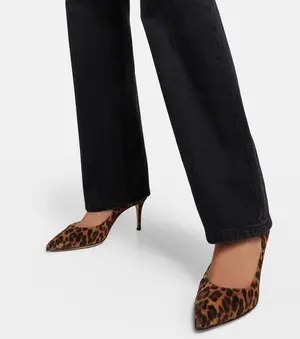 GIANVITO ROSSI 70 Leopard-print Pumps - Multicoloured
