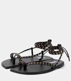 Alaïa Marsa Embellished Leather Sandals