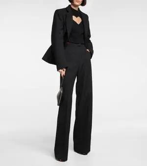 Alaïa Keyhole Virgin Wool Cropped Sweater