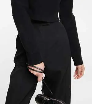 Alaïa Keyhole Virgin Wool Cropped Sweater