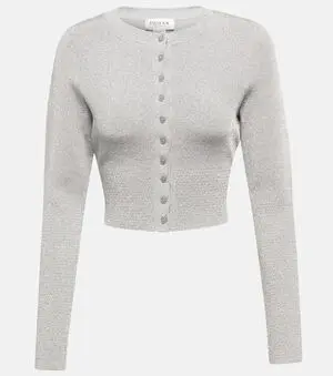 Victoria Beckham Glitter Cropped Cardigan