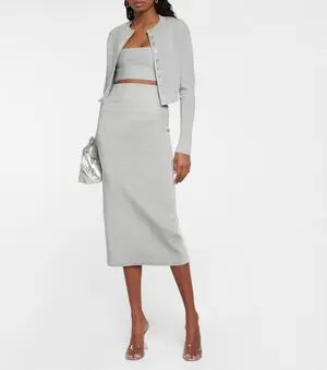 Victoria Beckham Glitter Cropped Cardigan