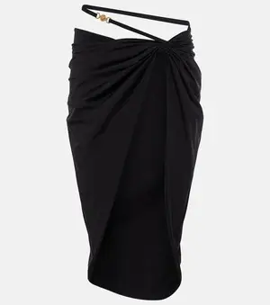 Versace Jersey Beach Cover-up - Black