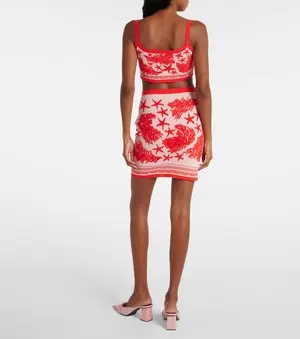 Versace Cotton-blend Jacquard Crop Top