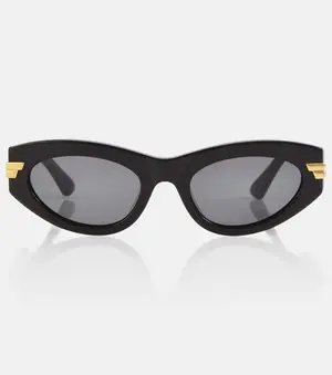 Bottega Veneta Oval Sunglasses - Black