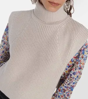 MARANT ETOILE Megan Turtleneck Wool Sweater Vest