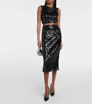 Dolce & Gabbana Sequined Crop Top