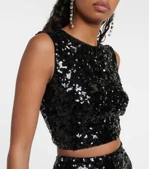 Dolce & Gabbana Sequined Crop Top