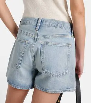 AGOLDE Parker Mid-rise Denim Shorts - Blue