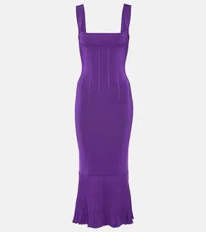Galvan Atalanta Ruffled Midi Dress