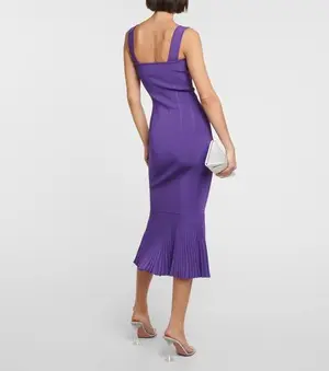 Galvan Atalanta Ruffled Midi Dress
