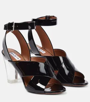 Alaïa Studded Leather Sandals - Black