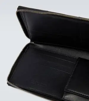 Bottega Veneta Intreccio Leather Wallet - Black