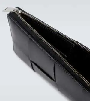 Bottega Veneta Intreccio Leather Wallet - Black