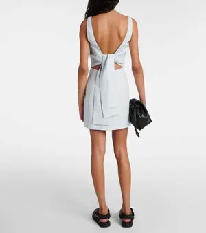 SIR. Iris Tie Mini Dress - Blue