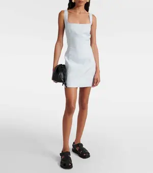 SIR. Iris Tie Mini Dress - Blue