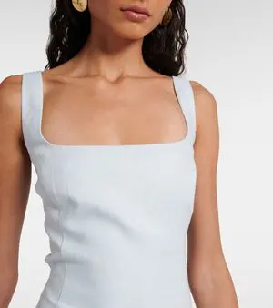 SIR. Iris Tie Mini Dress - Blue