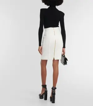 Balmain High-rise Tweed Miniskirt