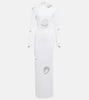 CHRISTOPHER KANE Embellished Cutout Maxi Dress - White