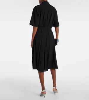 JOSEPH Arcade Plisse Midi Dress