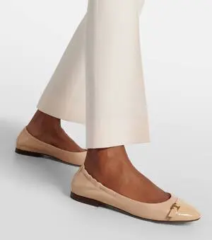 TOD'S Leather Ballet Flats - Pink