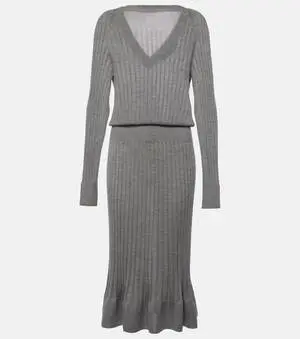 Proenza Schouler Eden Wool-blend Ribbed Midi Dress