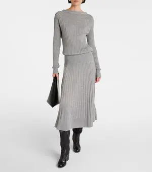 Proenza Schouler Eden Wool-blend Ribbed Midi Dress