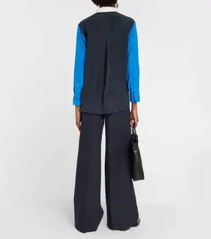 Dorothee Schumacher Colorblock Silk Shirt