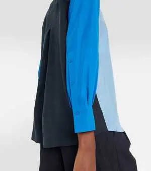 Dorothee Schumacher Colorblock Silk Shirt