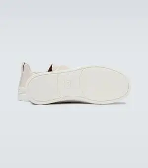 Zegna Triple Stitch Leather Sneakers